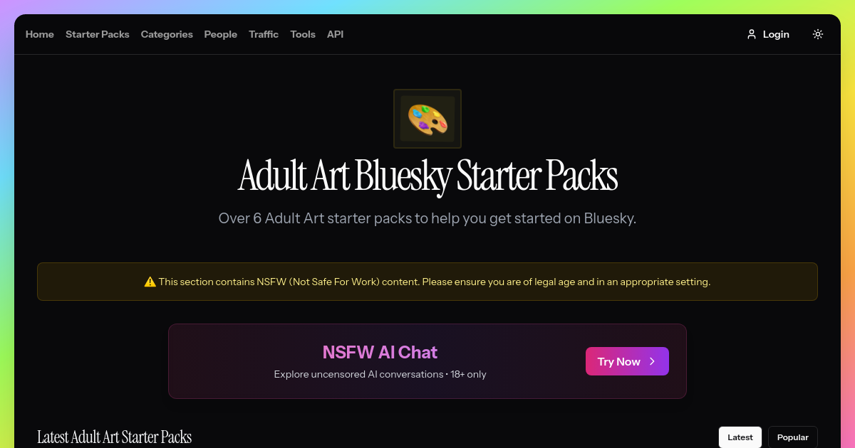 Adult Art Bluesky Starter Packs [6+ Lists • May 2025]
