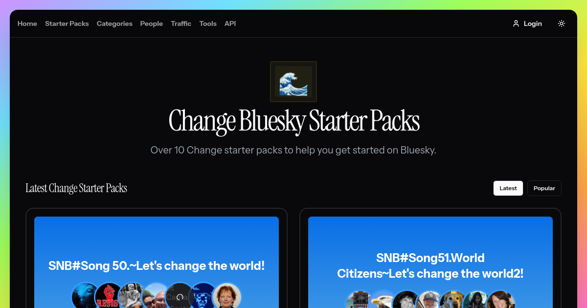 Change Bluesky Starter Packs [1+ Lists • Mar 2025]