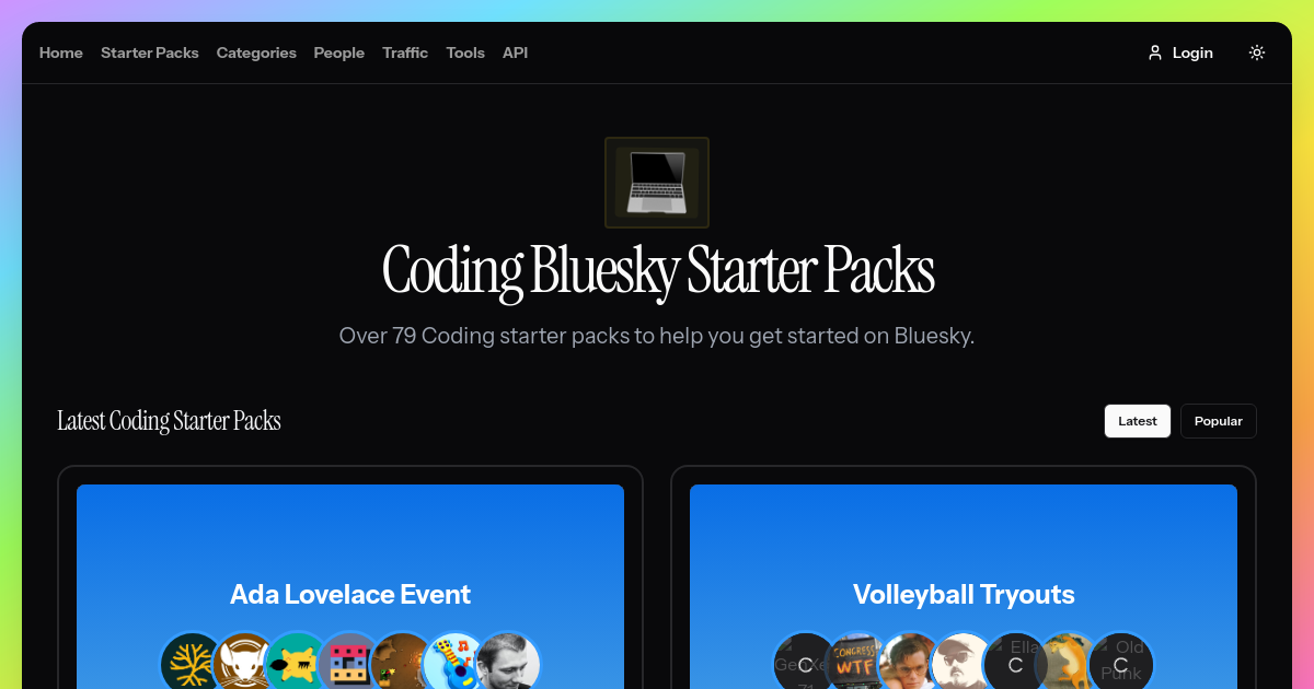 Coding Bluesky Starter Packs [77+ Lists • Jul 2025]