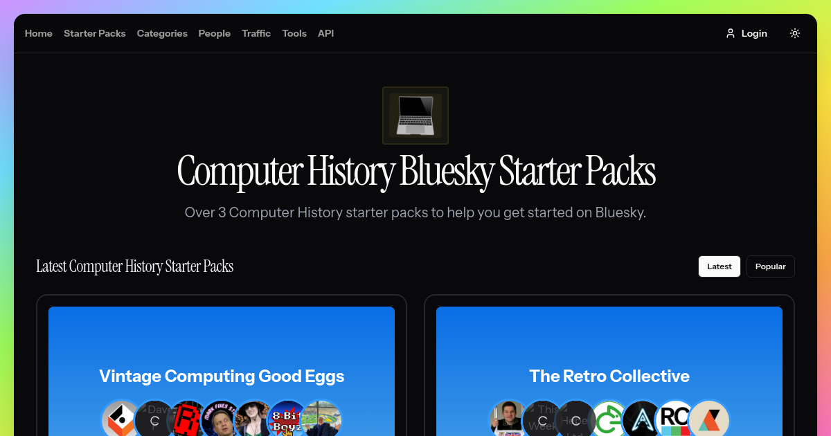 Computer History Bluesky Starter Packs [3+ Lists • Aug 2025]