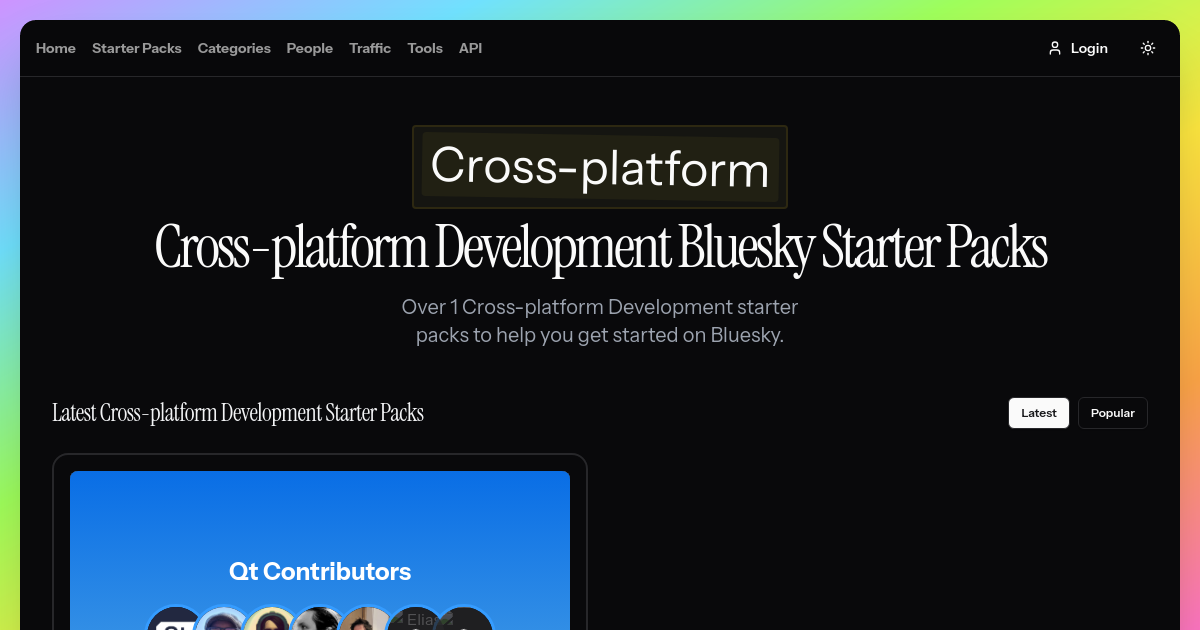 Cross-platform Development Bluesky Starter Packs [1+ Lists • Sep 2025]