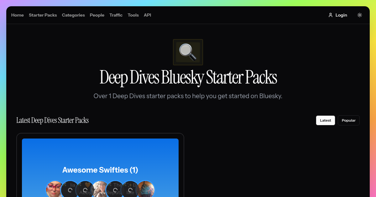 Deep Dives Bluesky Starter Packs [1+ Lists • Jun 2025]