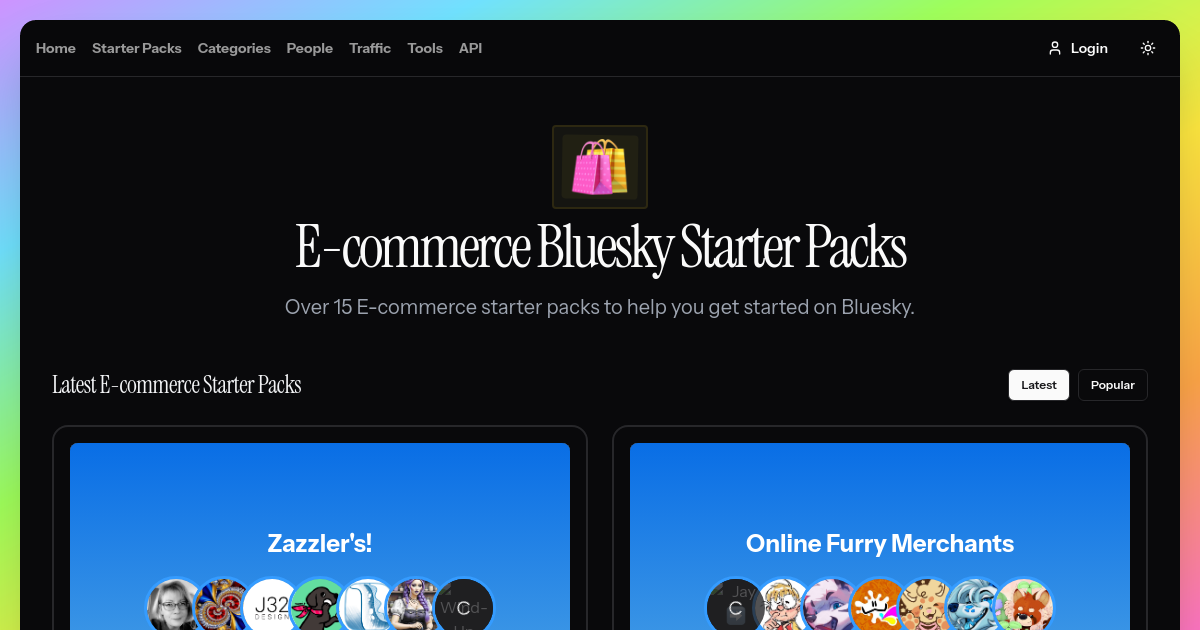 E-commerce Bluesky Starter Packs [12+ Lists • May 2025]