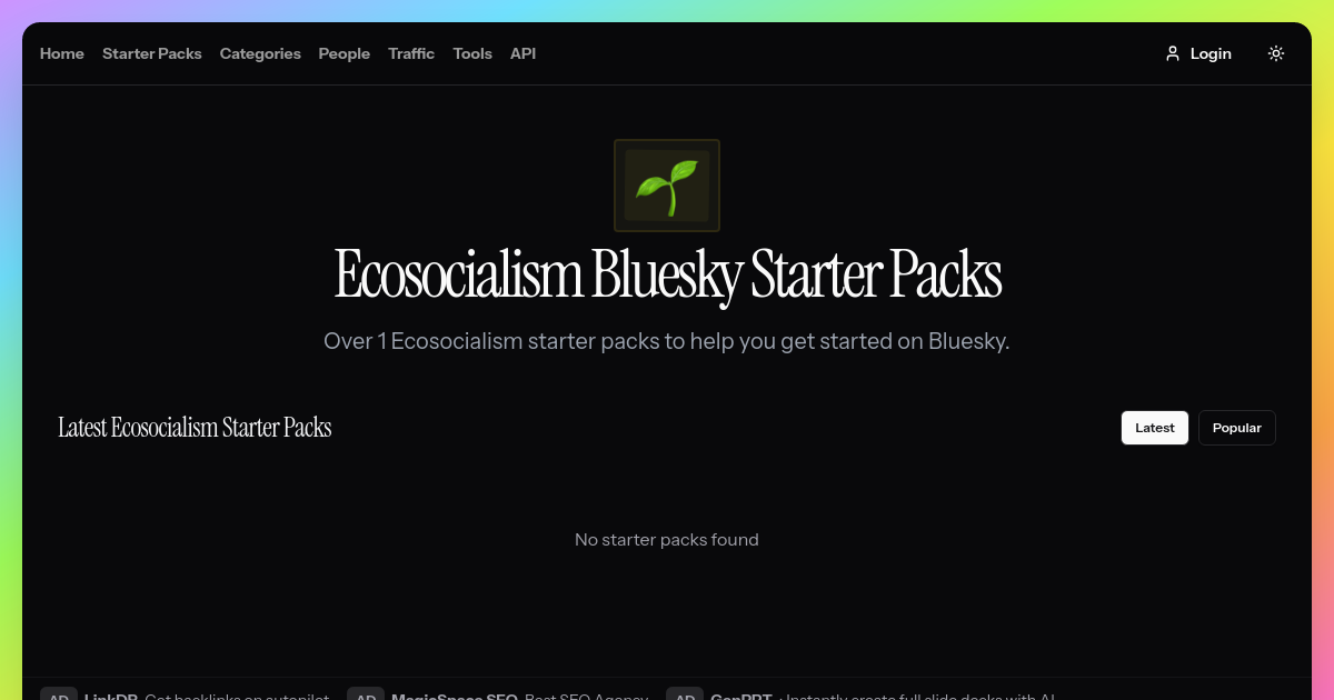 Ecosocialism Bluesky Starter Packs [1+ Lists • Mar 2025]