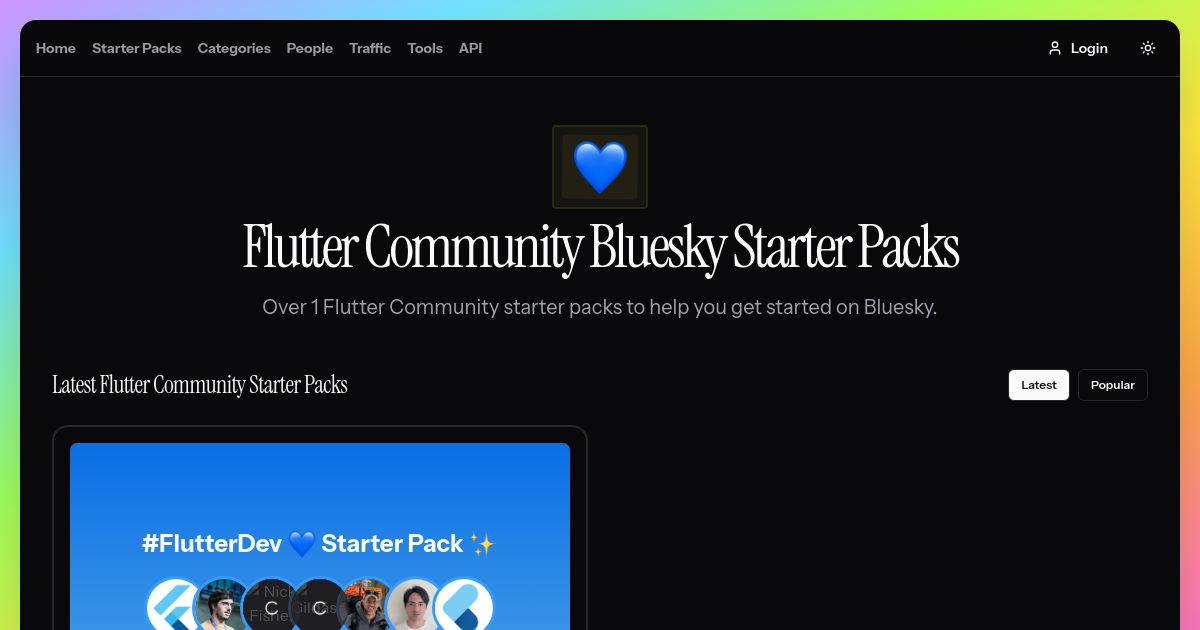 Flutter Community Bluesky Starter Packs [1+ Lists • May 2025]