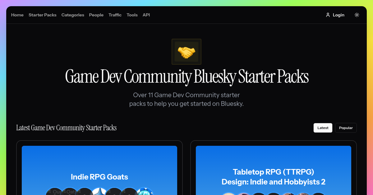 Game Dev Community Bluesky Starter Packs [10+ Lists • Apr 2025]