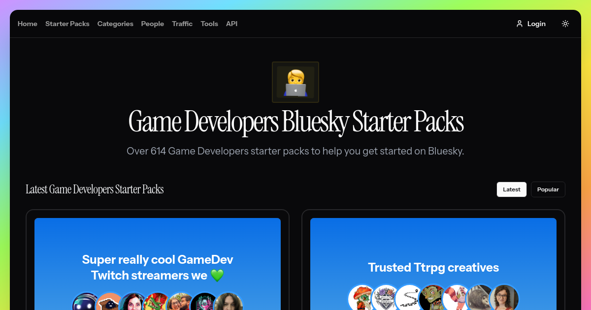 Game Developers Bluesky Starter Packs [614+ Lists • Oct 2025]