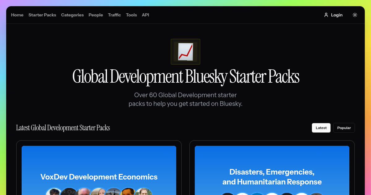 Global Development Bluesky Starter Packs [60+ Lists • Jun 2025]