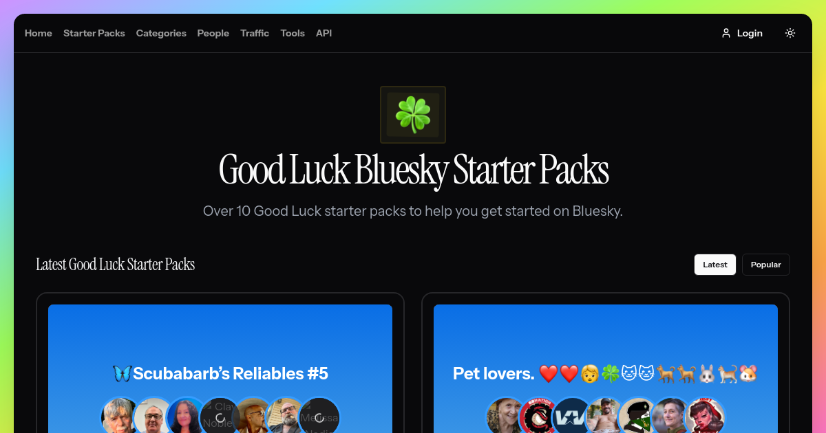 Good Luck Bluesky Starter Packs [10+ Lists • May 2025]