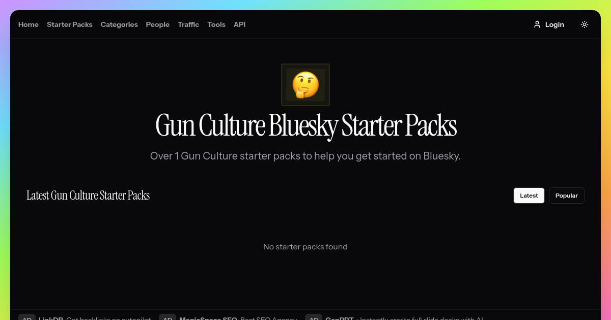 Gun Culture Bluesky Starter Packs [1+ Lists • Oct 2025]