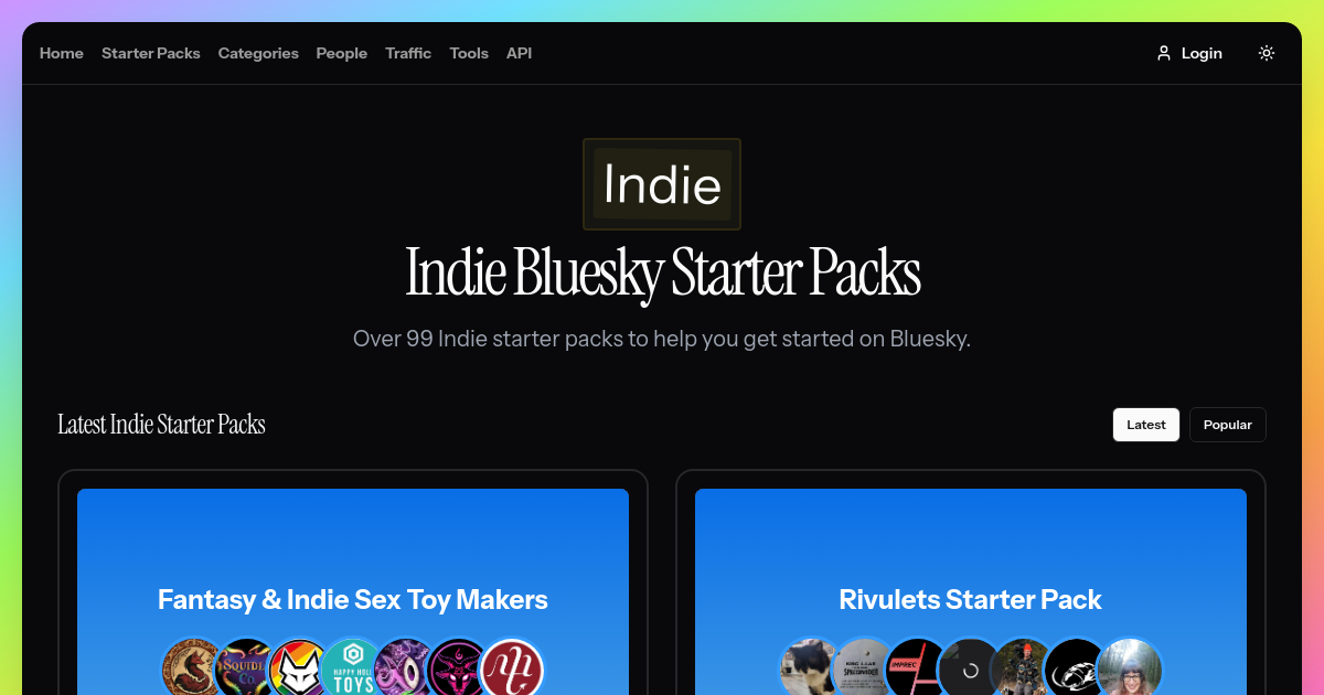 Indie Bluesky Starter Packs [92+ Lists • Aug 2025]