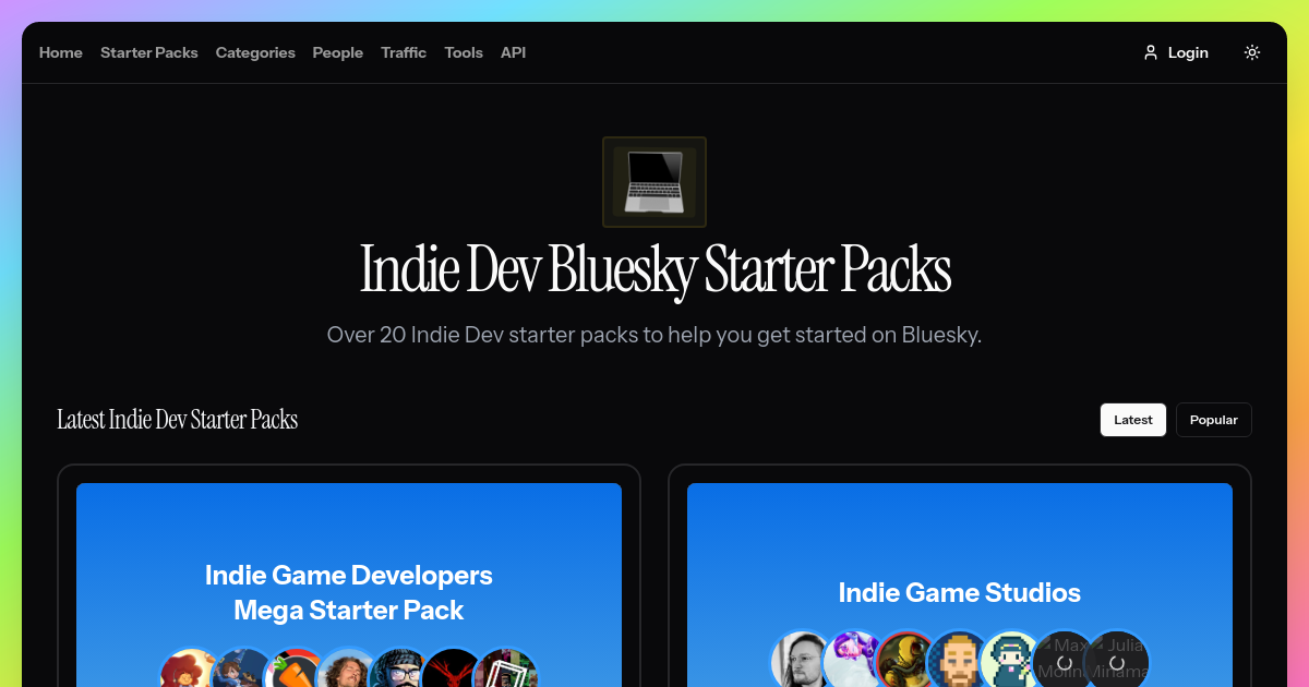 Indie Dev Bluesky Starter Packs [17+ Lists • Mar 2025]