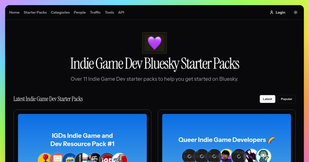 Indie Game Dev Bluesky Starter Packs [11+ Lists • Jun 2025]