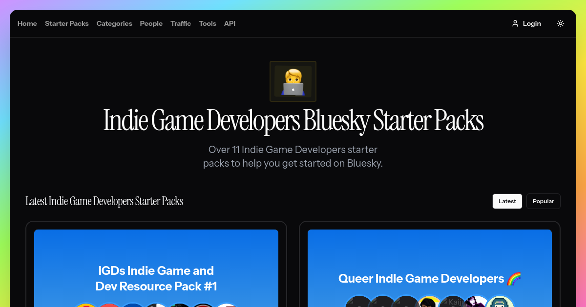Indie Game Developers Bluesky Starter Packs [11+ Lists • Oct 2025]