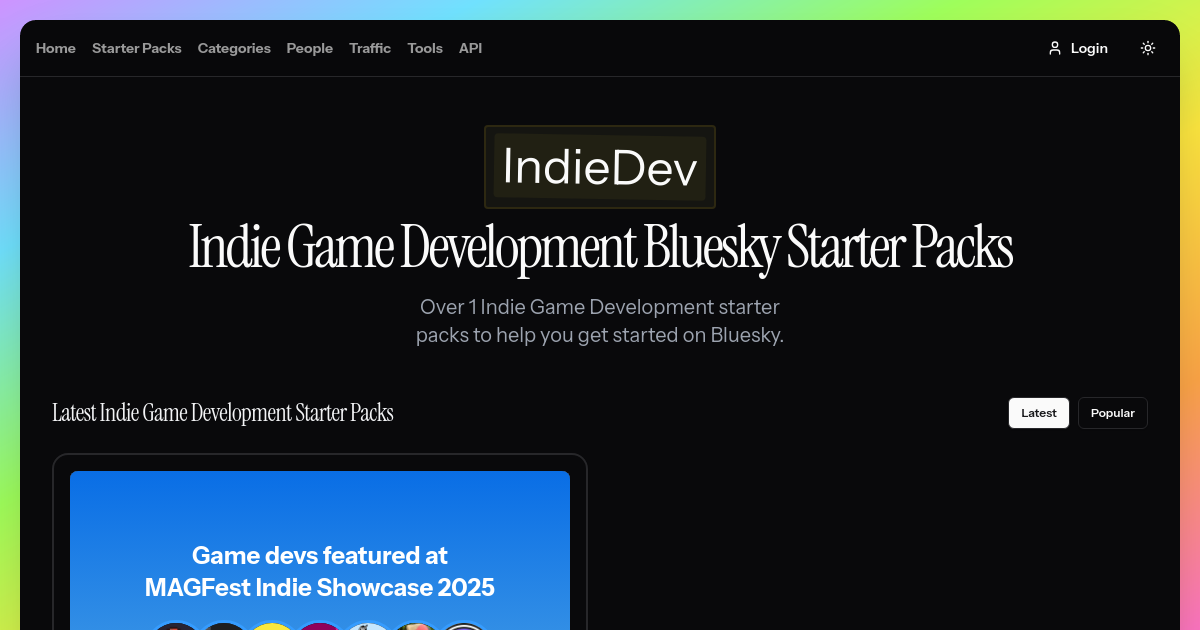 Indie Game Development Bluesky Starter Packs [1+ Lists • Sep 2025]