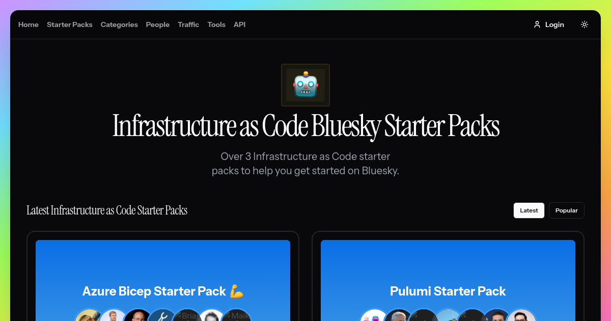 Infrastructure as Code Bluesky Starter Packs [3+ Lists • Apr 2025]