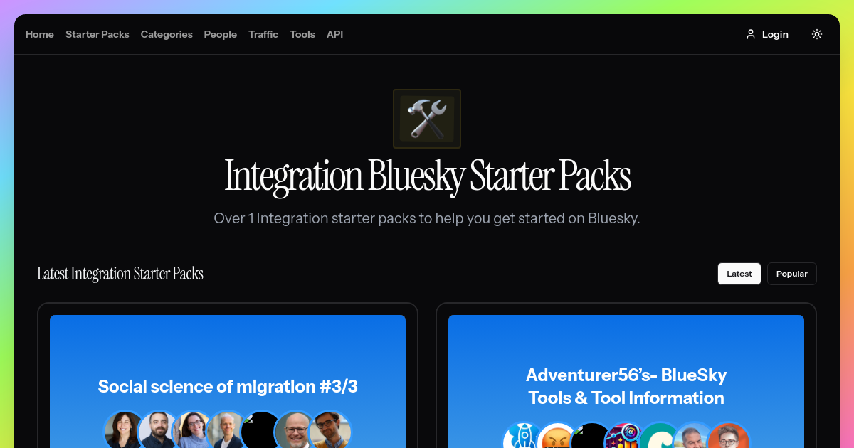 Integration Bluesky Starter Packs [1+ Lists • Jul 2025]