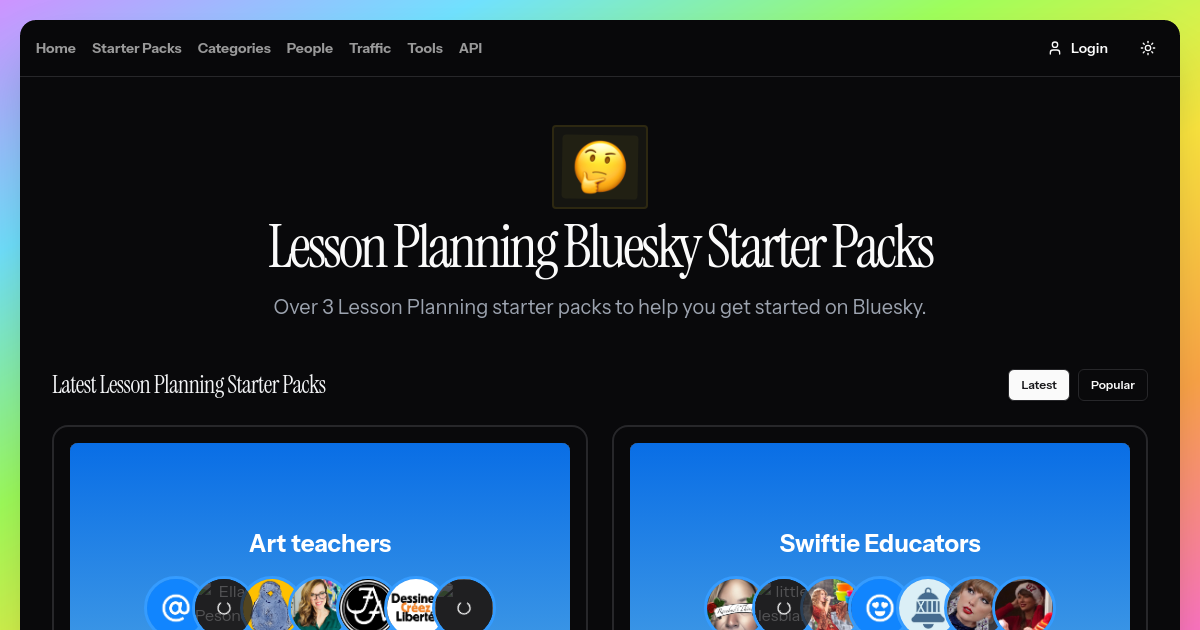 Lesson Planning Bluesky Starter Packs [2+ Lists • Feb 2025]