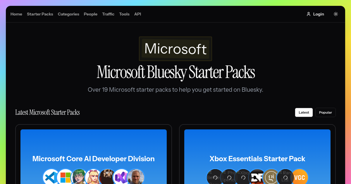Microsoft Bluesky Starter Packs [19+ Lists • Oct 2025]