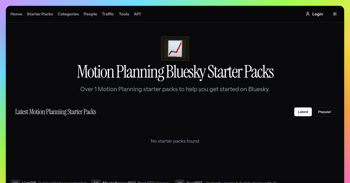 Motion Planning Bluesky Starter Packs [1+ Lists • Mar 2025]