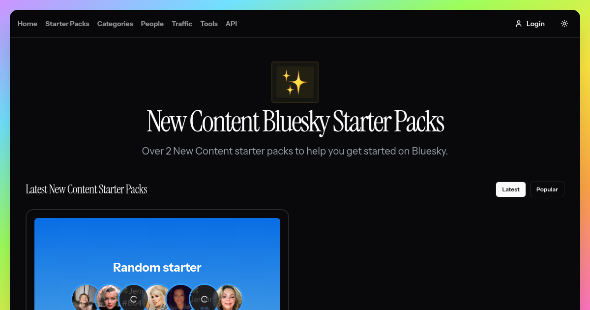 New Content Bluesky Starter Packs [1+ Lists • Apr 2025]