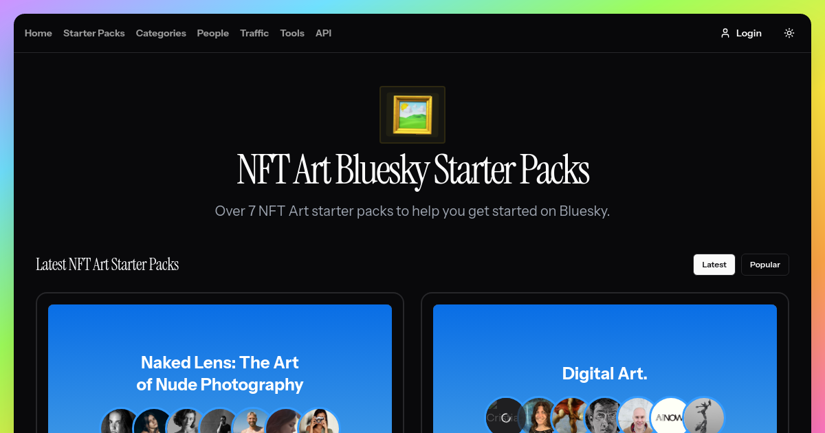 NFT Art Bluesky Starter Packs [4+ Lists • Dec 2024]