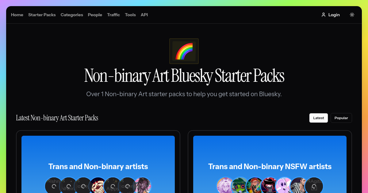 Non-binary Art Bluesky Starter Packs [1+ Lists • May 2025]