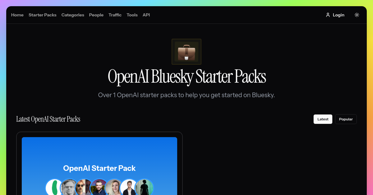 OpenAI Bluesky Starter Packs [1+ Lists • Apr 2025]