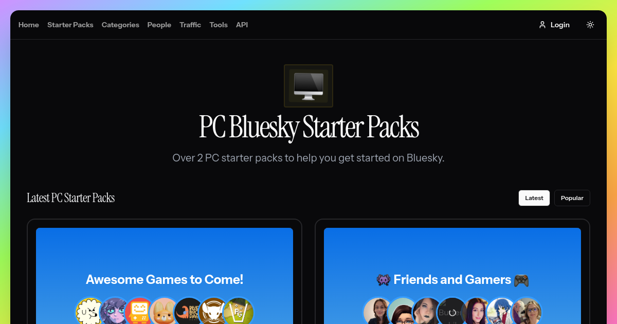 PC Bluesky Starter Packs [1+ Lists • Dec 2024]