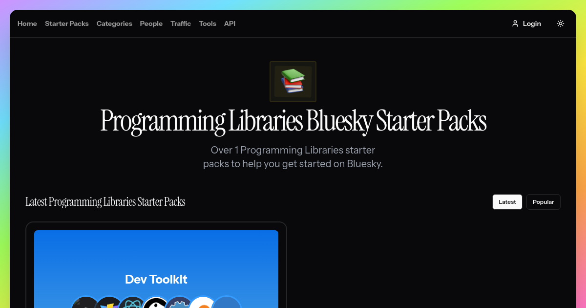 Programming Libraries Bluesky Starter Packs [1+ Lists • Sep 2025]