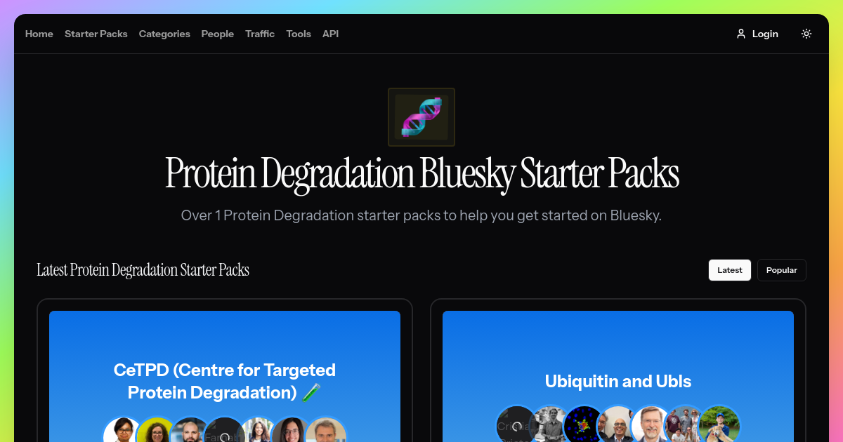 Protein Degradation Bluesky Starter Packs [1+ Lists • Dec 2024]