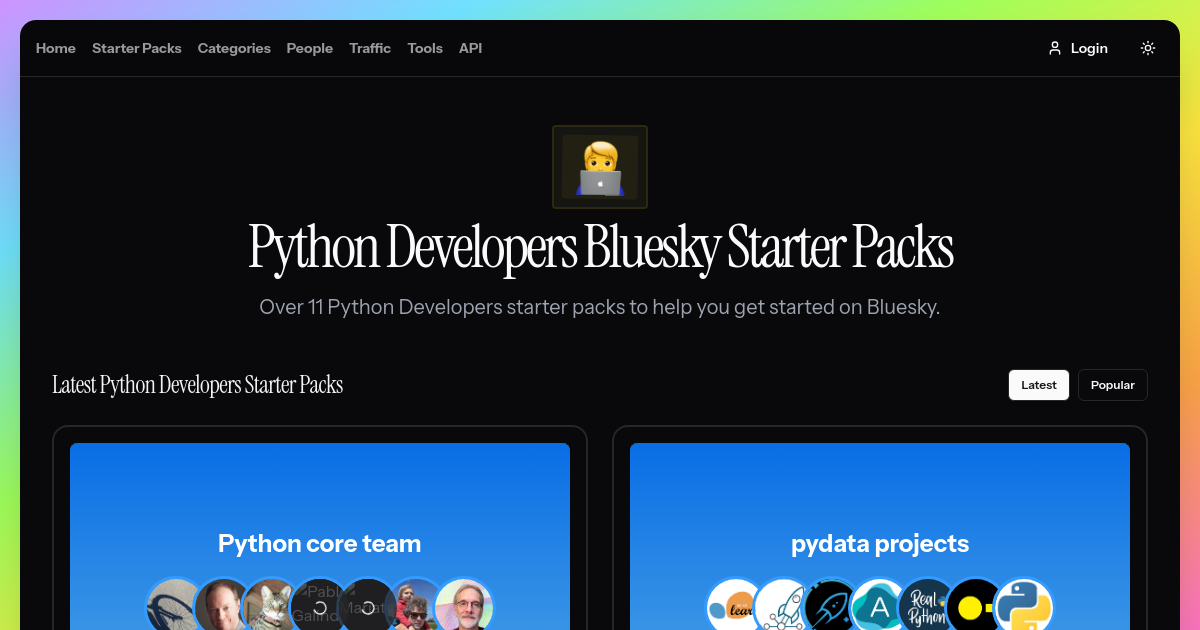 Python Developers Bluesky Starter Packs [11+ Lists • May 2025]