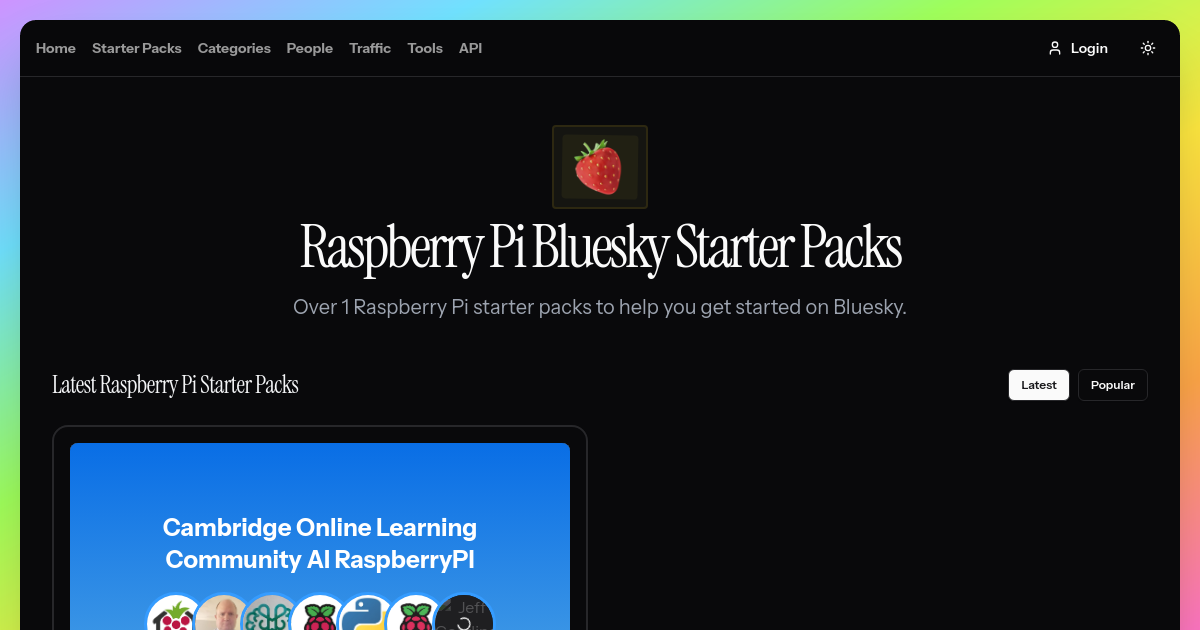 Raspberry Pi Bluesky Starter Packs [1+ Lists • May 2025]
