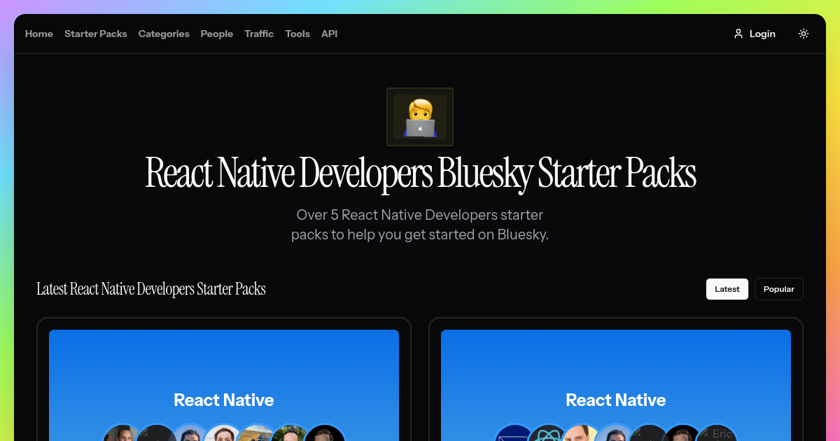 React Native Developers Bluesky Starter Packs [5+ Lists • Mar 2025]