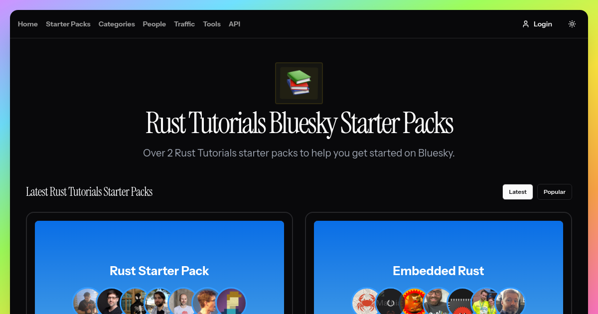 Rust Tutorials Bluesky Starter Packs [2+ Lists • May 2025]