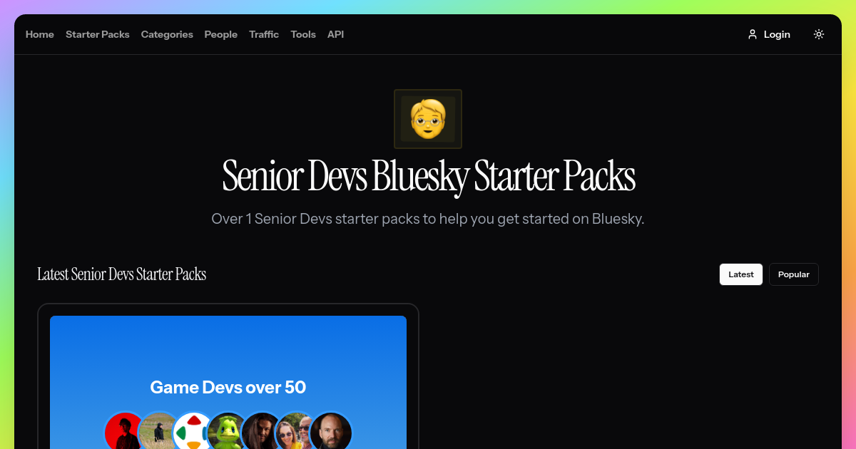 Senior Devs Bluesky Starter Packs [1+ Lists • Sep 2025]