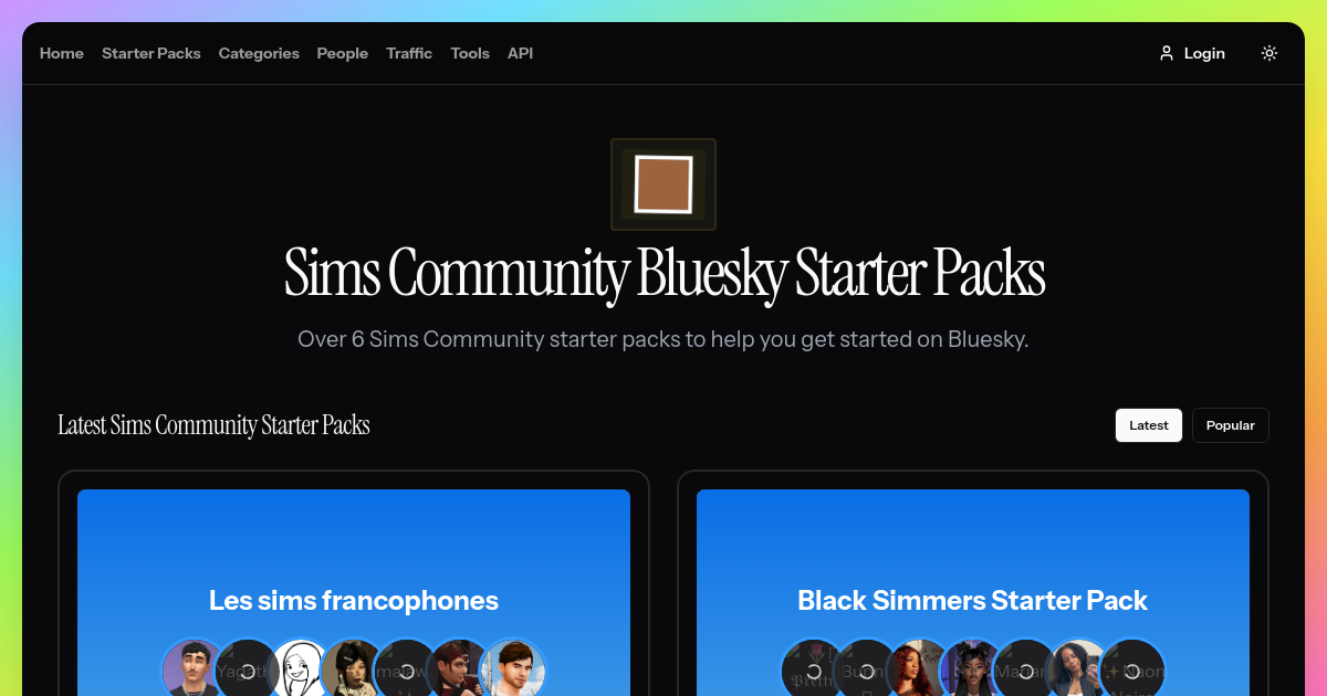 Sims Community Bluesky Starter Packs [6+ Lists • Apr 2025]