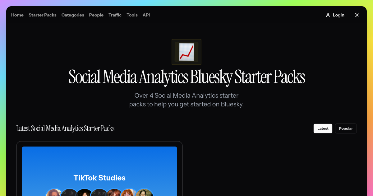 Social Media Analytics Bluesky Starter Packs [4+ Lists • Jun 2025]