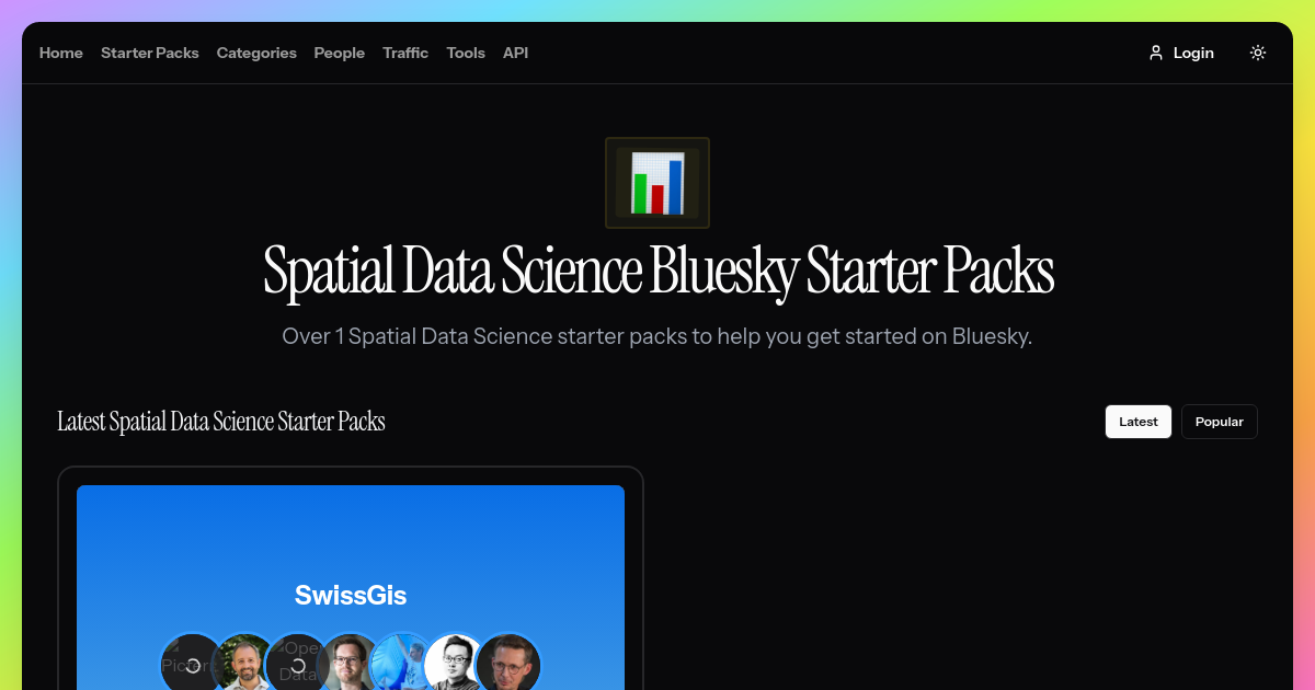 Spatial Data Science Bluesky Starter Packs [1+ Lists • Sep 2025]