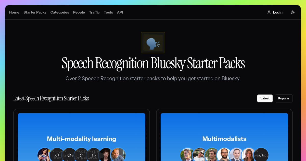 Speech Recognition Bluesky Starter Packs [2+ Lists • Jun 2025]