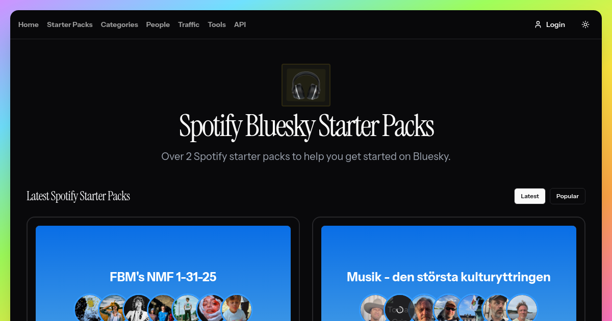 Spotify Bluesky Starter Packs [1+ Lists • Dec 2024]