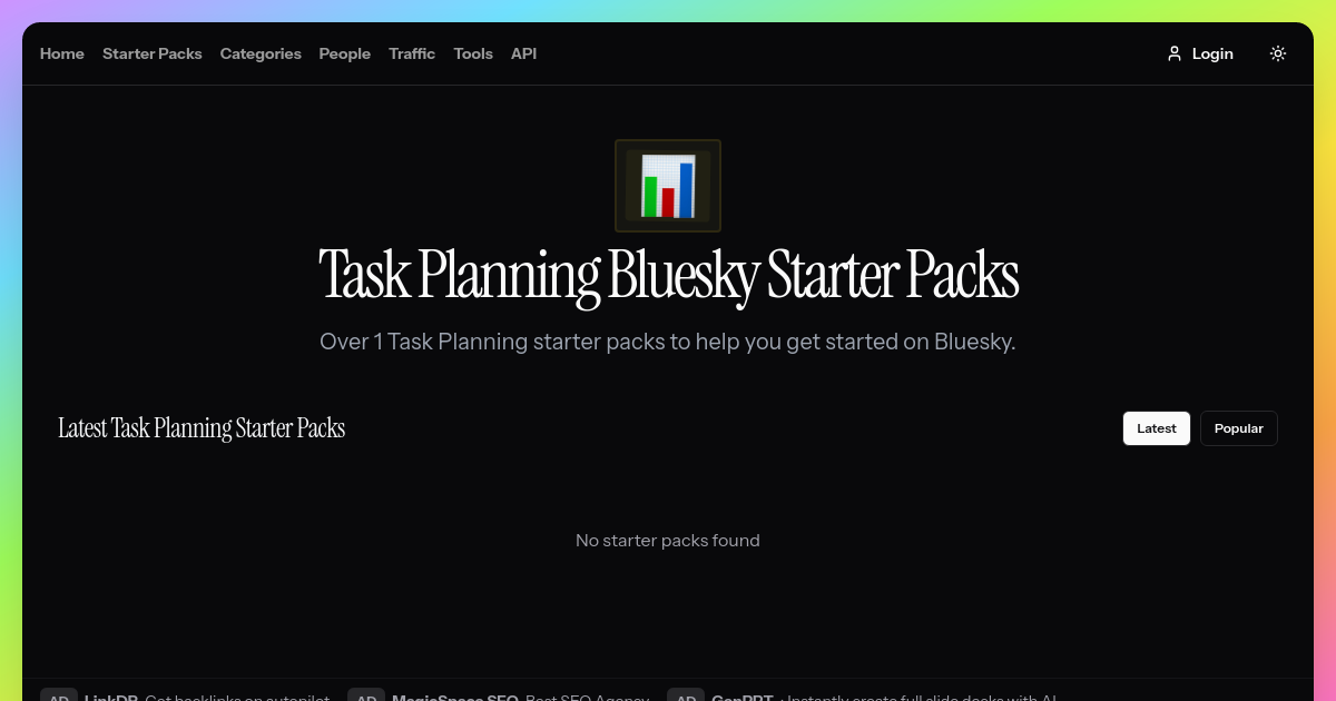 Task Planning Bluesky Starter Packs [1+ Lists • Mar 2025]