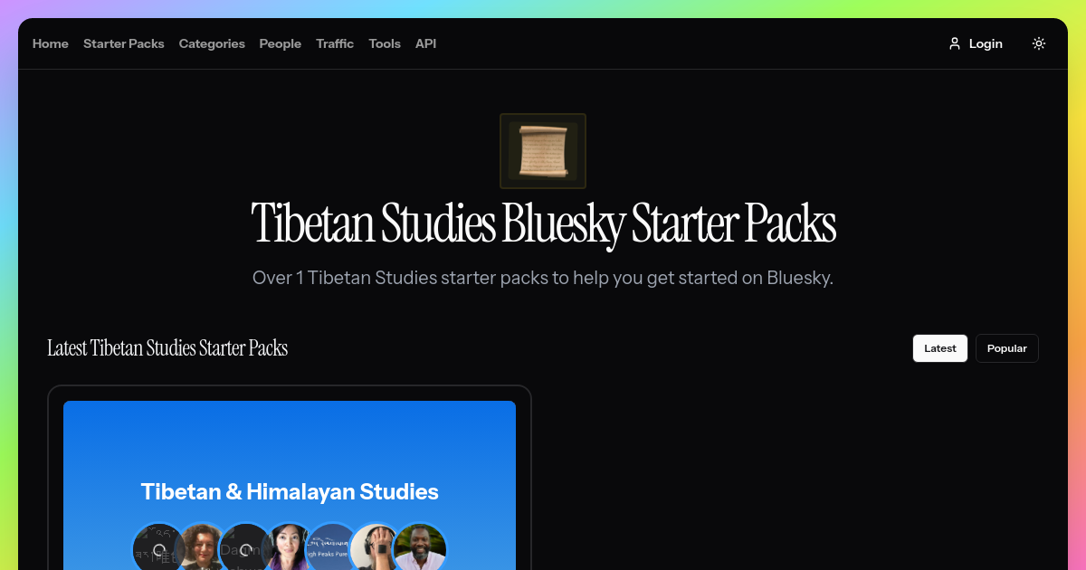 Tibetan Studies Bluesky Starter Packs [1+ Lists • Sep 2025]