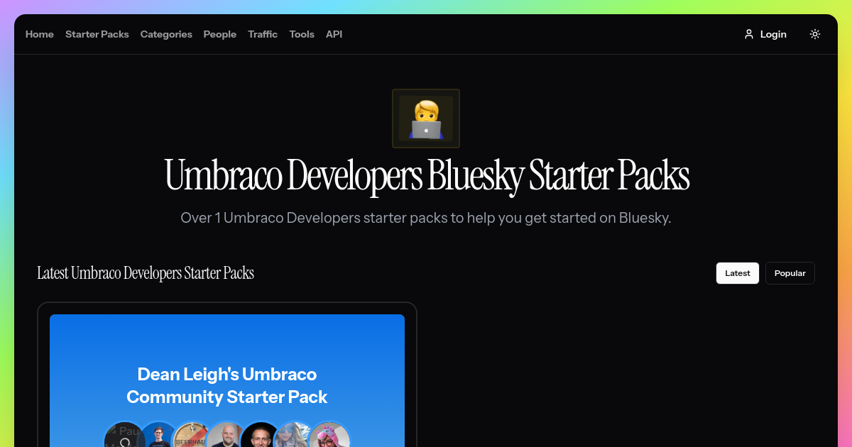 Umbraco Developers Bluesky Starter Packs [1+ Lists • Sep 2025]